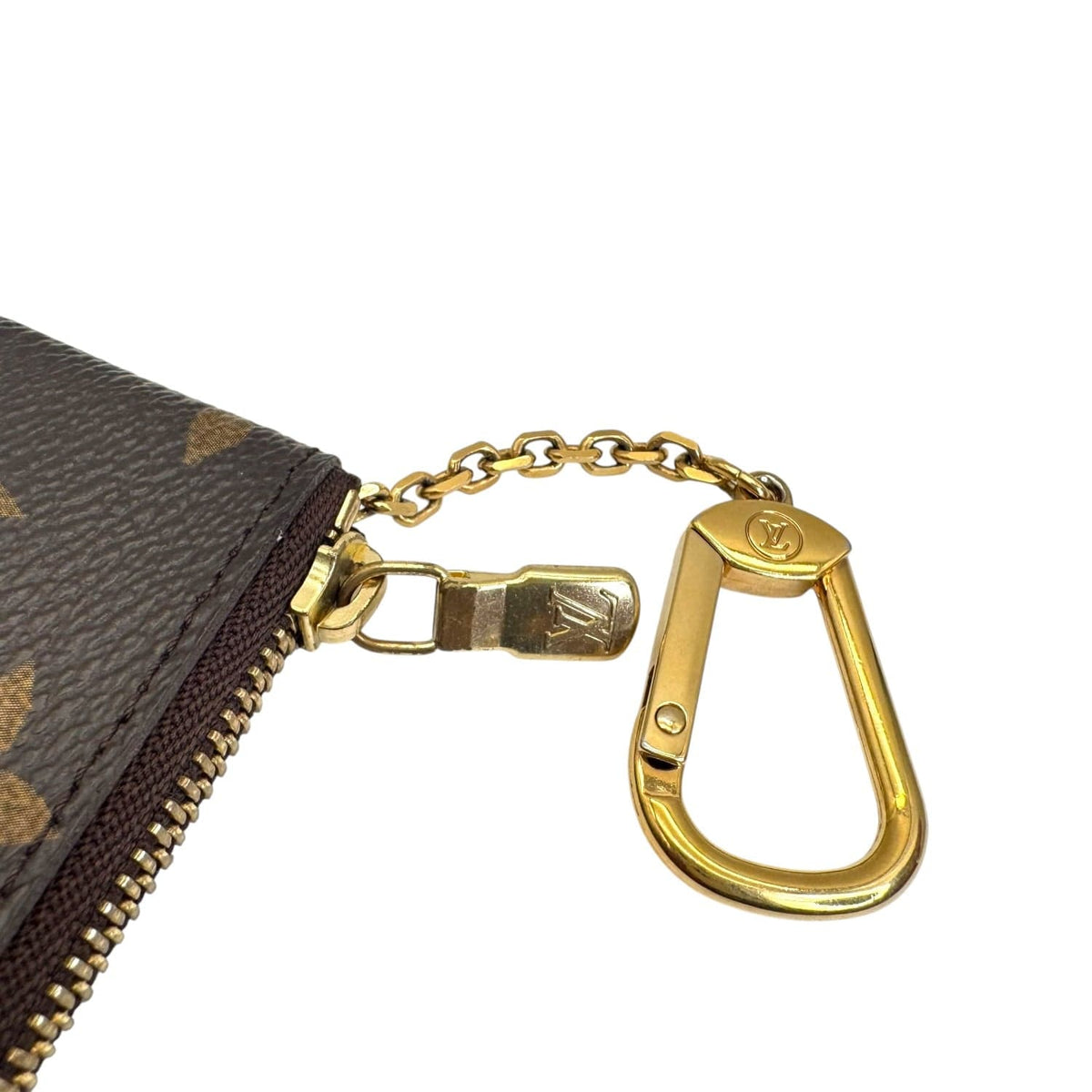 LOUIS VUITTON Vintage Monogram Key Pouch & Key Chain Wallet - Brown ...