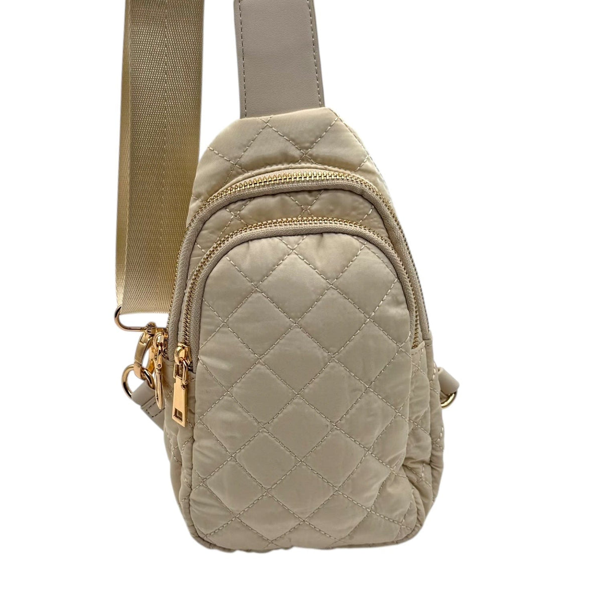 PRETTY SIMPLE Pinelope Puffer Sling Bag - Beige– Wag N Purr Shop