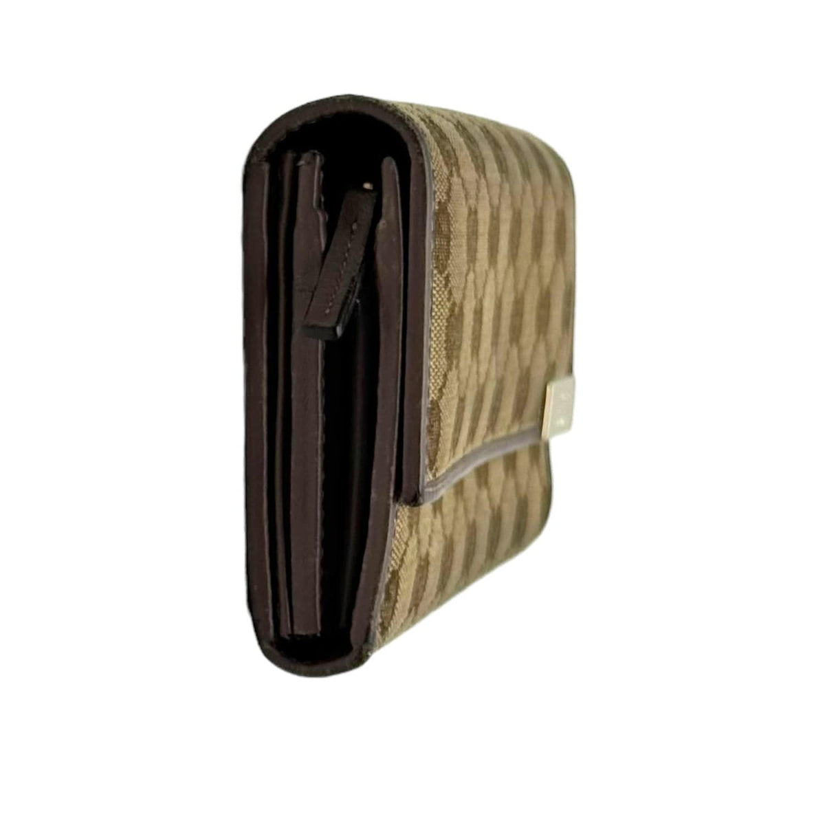 GUCCI GG Monogram Canvas & Leather Long Wallet - Brown & Camel– Wag N ...