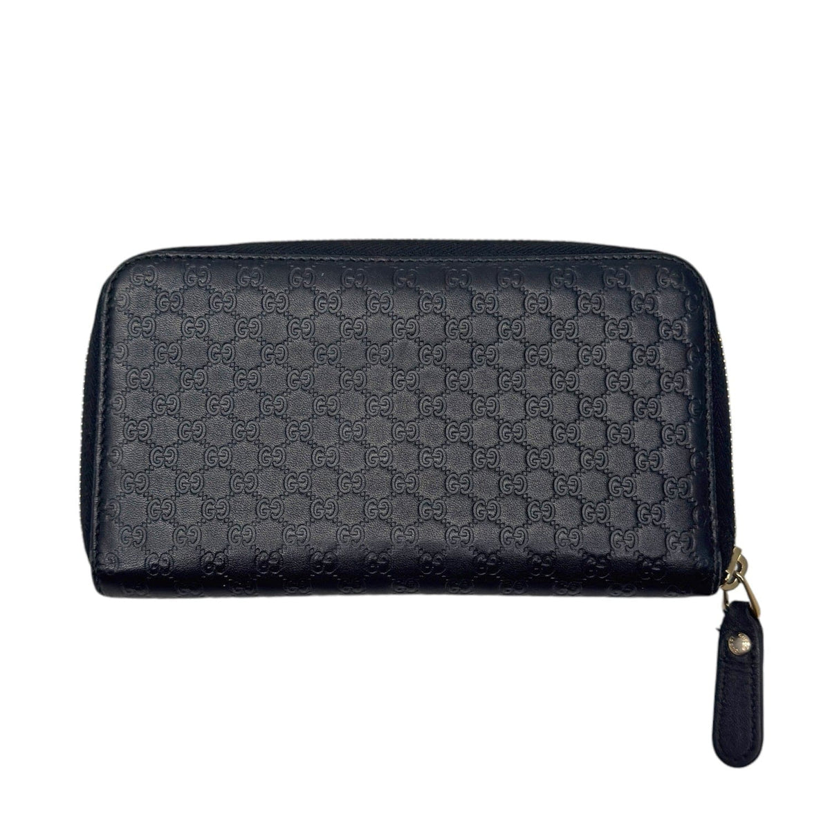 GUCCI Microguccissima Monogram Leather Zip Around Wallet - Black– Wag N ...